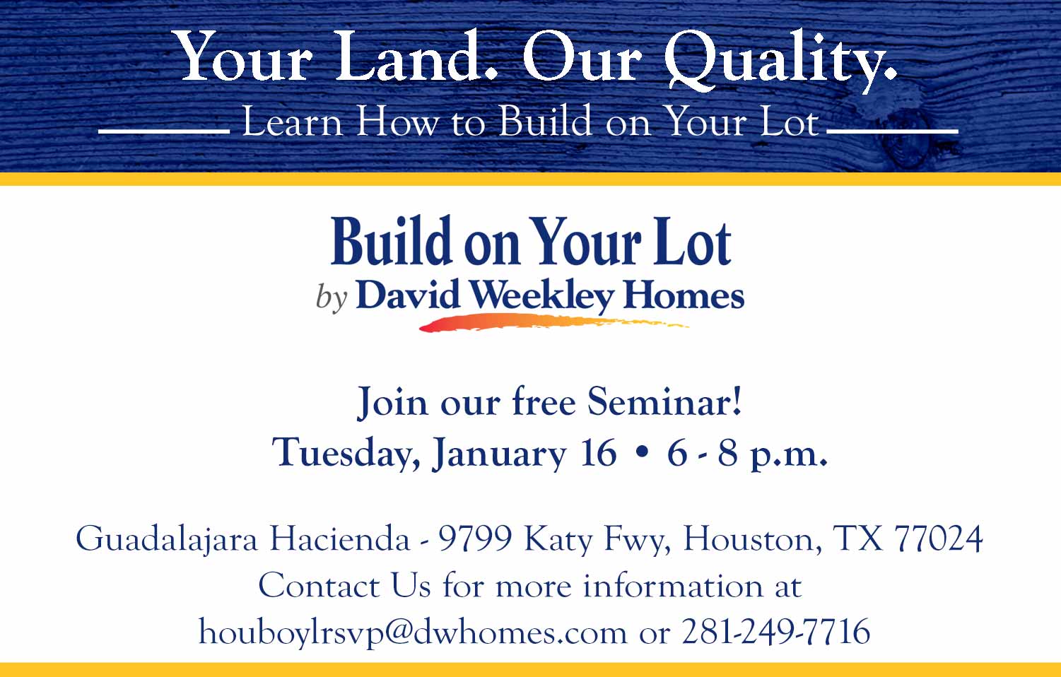 Houston area Custom Home Builder | Homes Built on Your Lot in Houston ...